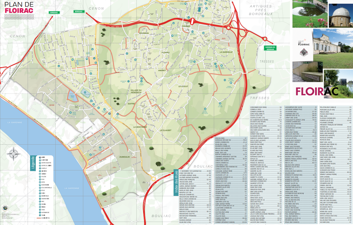Mairie de Floirac - Plan de la ville - Mairie de Floirac